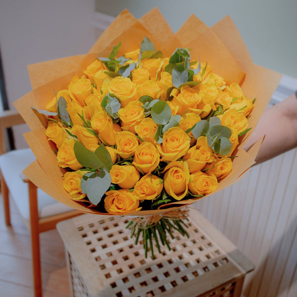 50 Yellow Roses Bouquet